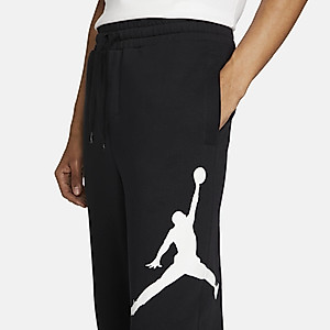 Nike Jordan Jumpman Logo Men Fleece Pants (Medium, Black)