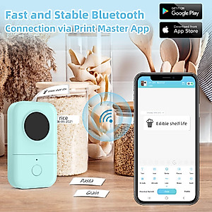 Phomemo D30 Label Maker Machine with Tape, Mini Bluetooth Label Printer for Labeling, Organizing,Great for Home Office School