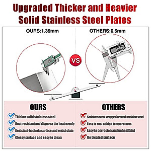 Charbrofire 820-0033M 820-0033 820-0007B Heat Plates Replacement Parts for Megamaster Heat Tent Master Forge Flame Tamer Nexgrill 820-0015 820-0007 820-0007G Cuisinart CGG-306 Burner Covers 2 Pack