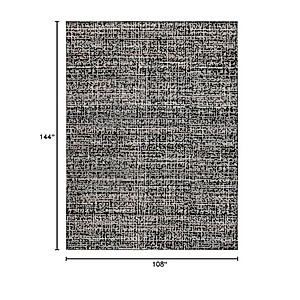 Garland Rug Rumba 9 ft. x 12 ft. Area Rug Black/Earth Tone