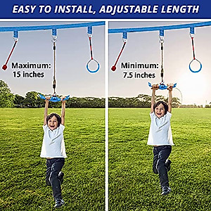 YAMIPROBI Ninja-Twister Swing Spins Set: Slackline Attachments - 360° Handle Twist-Spin Flips Toy Activate Ninja Powers - Ninja Warrior Accessories - Kids Ninja Hang Toys for Playground Backyard