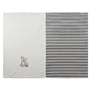 DII Christmas Tea Towels Decorative Kitchen Dish Towel Set, 18x28, Pop Fizz Clink!, 2 Piece