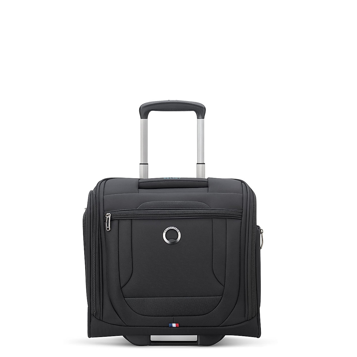 DELSEY PARIS Helium DLX Softside Luggage Under-Seater with 2 Wheels, Black, Carry on 16 Inch