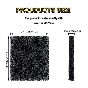 20 Pack /40ppi Pump Filter Sponge Replacement Aero-Garden Pump Filter Accessories