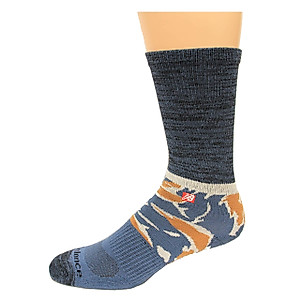 New Balance 1 Pack Tiger Camo Crew Socks, Grey/Blue, Large