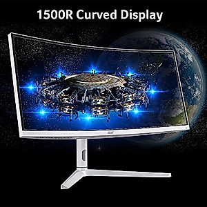 Acer Nitro XZ306C Xwmiiiphx 29.5" 1500R Curved Zero-Frame UWFHD (2560 x 1080) VA Gaming Monitor | AMD FreeSync Premium | Up to 200Hz | 1ms VRB | Display Port, 1 x HDMI 2.0 & 2 x HDMI 1.4 Ports