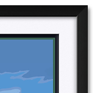 Long Lake Loon & Chick Professionally Framed & Matted Art Print from Illustration by Artist Joanne Kollman Framed Art Size: 24" x 30"