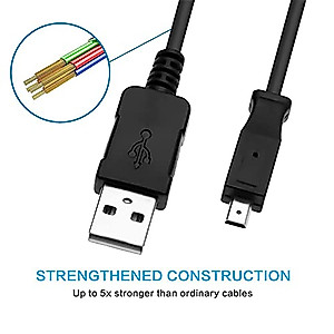Replacement USB Camera Data Charger Charging Cable Cord Wire Compatible for Kodak C140 C180 C182 C190 C310 C315 C330 C340 C350 C360 C433 C503 C513 V1003 V1073 C813 C875 C913 C1013 CD33, M320 M340 M341