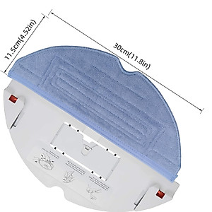Bumooby 4 Pcs Microfibe Mop Pads for Roborock S7/S7+/S7 MaxV/S7 MaxV Plus/S7 MaxV Ultra/S7 Pro/S8/S8+/T7S/T7S Plus e Vacuum Cloth Mop Cleaner Machine Washable Reusable VibraRise Replacement Pad