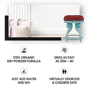 Real Milk Paint, Wood Paint for Furniture, Matte Paint for Cabinets, Walls, Brick, and Stone, Water Based Organic, No VOC, Beachglass, 1 Pint