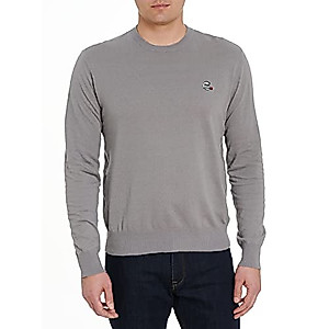 Robert Graham Men's Drifters L/S Sweater, Grey, Large