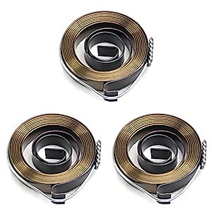 MroMax 3Pcs Drill Press Spring, 0.03" x 0.31" x 39.37" Quill Spring Feed Return Coil Spring Assembly, 0.8 x 8 x 1000mm Drill Press Spring Spring Steel Chemical Blackening Finish