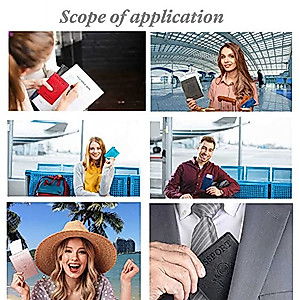 Redify 2 Pack Passport and Vaccine Card Holder Combo - PU Leather Passport Holder with Vaccine Card Slot, Travel Passport Wallet for Women and Men, Family Passport Cover Case (Blue, Wine Red)