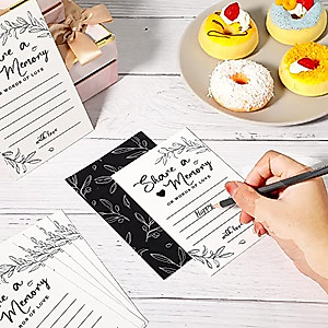 Pajean 50 Pcs Greenery Share a Memory Cards for Collections of Life, Memory Cards Box Guest Card Ideas for Funeral Graduation