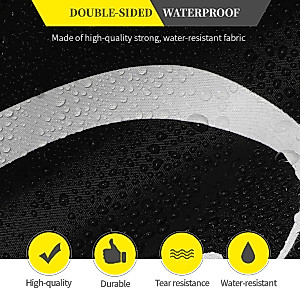 Aiskaer Bike Cover for 2 or 3 Bikes Outdoor Waterproof Bicycle Storage with Lock Hole for Mountain Road Electric Bike Heavy Duty Bikes,Bike Tarp Heavy Duty Ripstop Material 210D