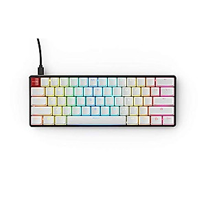 Glorious Aura V1 (White) Pudding Keycaps - Double Shot PBT Translucent for Mechanical Keyboards, 104 Key Set, TKL, Compact Compatible, English (US) Layout (Aura (White))
