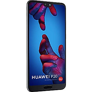 Huawei P20 EML-L09 128GB 4GB RAM, Dual SIM LTE, 5.8", Full HD+ Display -Dual Camera 20 MP +12 MP, GSM Unlocked International Model, No Warranty (Black)