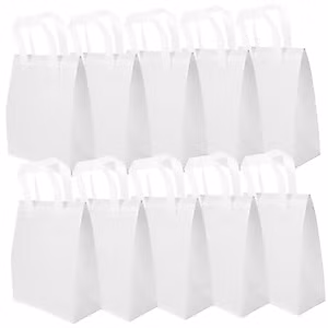 NAMOARLY 10pcs Cold Drink Insulation Bag Drink Carrying Bags Drink Carrier Bag Drink Packaging Bags Insulated Bag Insulated Drink Bag Takeaway Food Bag The Tote Bag Non-woven Fabric White