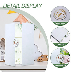 Vlipoeasn Baby Shower Guest Book Alternative, DIY Cute Baby Shower Signature Book, Baby Shower Party Decorations, Green and White Baby Shower Party Sign in Book