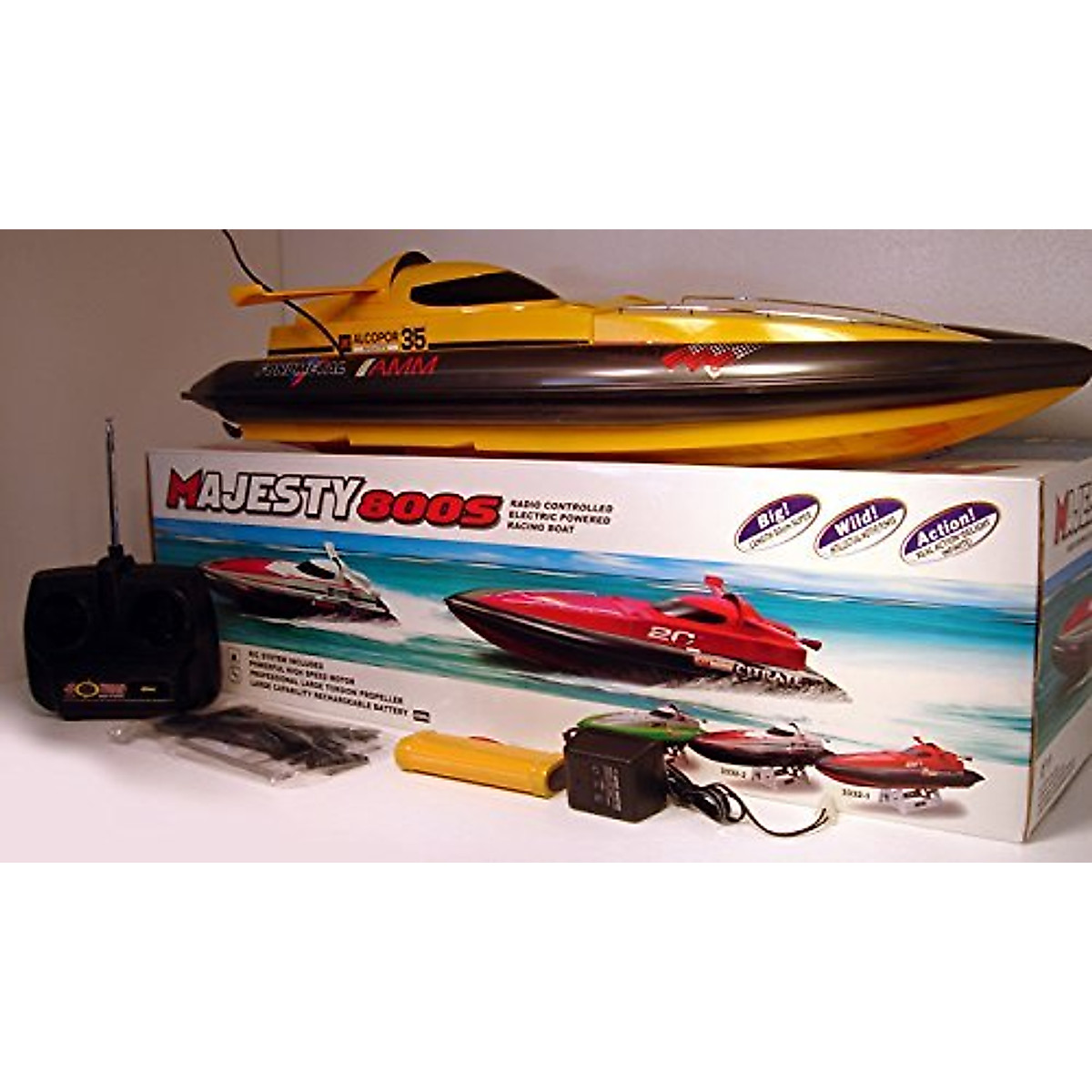 32" Yellow High Performance Majesty 800S Radio Remote Control Electric EP RC Racing Speed Boat RC RTR