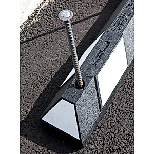 SmartSign Rebar Spikes - Pack of 4, Length 14", Diameter 1/2", Heavy Duty Metal Rebar Stakes for 6ft Parking Curbs/Wheel Stop/Speed Bump, Silver, Made in USA