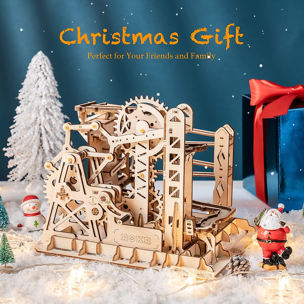 ROKR Marble Run 3D Wooden Puzzles Model Building Kits for Adults - Educational Project Brain Teaser, DIY Crafts for Adults & Kids (Ladder)