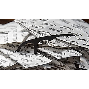 Floss Guys Premium Unflavored Compostable Floss Picks | Individually Wrapped | Biodegradable Plant-Based Flossers | Vegan | BPA Free |, Black, 100 Count (Pack of 1)