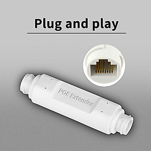 PoE Extender, 10/100Mbps, Outdoor IP66 Waterproof, 1 Channel PoE Repeater, PoE Amplifier, PoE Booster, Comply with IEEE 802.3at / 802.3af, Plug and Play