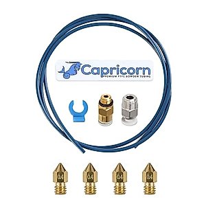 Creality Capricorn Teflon Tube for 1.75mm Filament, 1M PTFE Bowden Tubing Ender 3 Ender 3 Pro Ender 3 V2, Ender 5 Pro, CR-10, CR-6 SE,Include Nozzle*4
