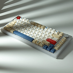 TOkey Cherry Profile PBT Dye Sublimation 141 Keys keycap Set-61/84/104/108 Keys US ANSI Layout Keycap for Mechanical Gaming Keyboard Gateron Kailh Cherry MX Switches(Soy Milk English)