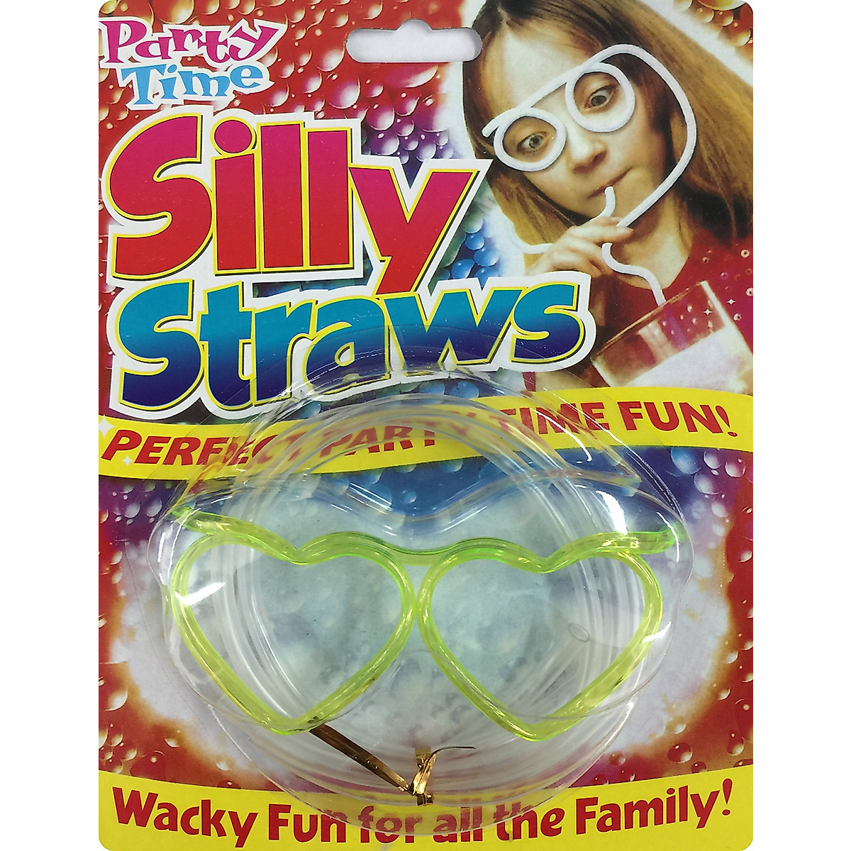 8 x Novelty Flexible Soft Glasses Silly Drinking Straw Sip 'N Swirl Eyeglasses Straw glasses (round)