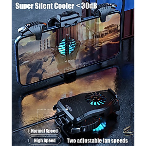 16 in 1 PUBG Mobile High Frequency Triggers with Cooling Fan, Max 30 Shots per Second, PUBG Controller with cooler for PUBG/Fortnite/Call of Duty/Rules of Survival (G03)