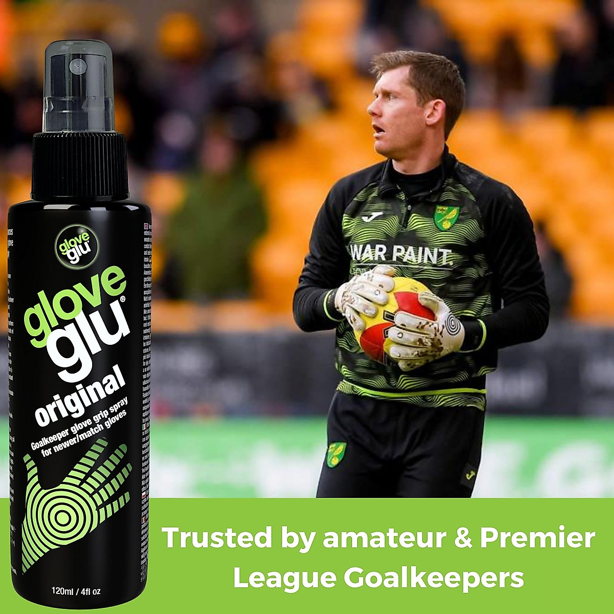 gloveglu 120ml Original Goalkeeper Glove Grip Spray for new/match goalkeeper gloves
