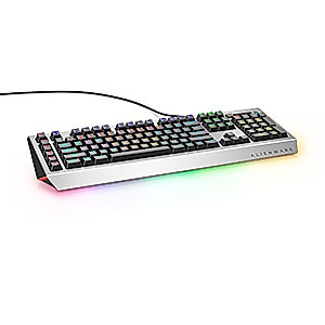 Dell Alienware Pro Gaming Mechanical Keyboard AW768 - AlienFX 16.8M RGB 13 zone-based Lighting - 15 programmable macro key functions, Silver
