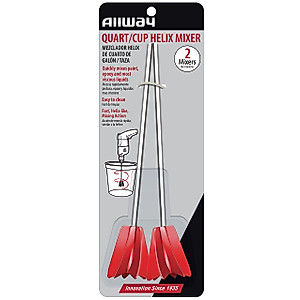ALLWAY HMQ Helix Paint Mixer Drill Attachment for 1-Quart and 1-Cup Containers, 2 Pack