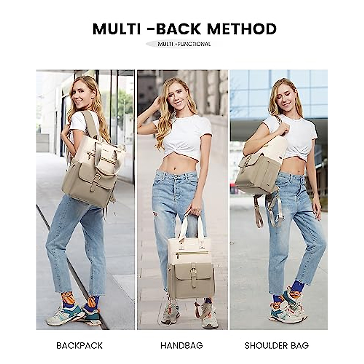 LOVEVOOK Laptop Backpack Purse for Women,15.6inch Laptop Tote Bag with USB Port,Convertible Work Backpack College Backpacks for Women,Cute Waterproof Computer Daypack for Travel