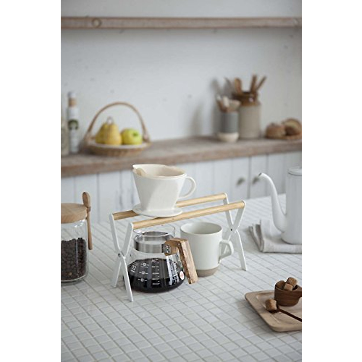 YAMAZAKI home Tosca Coffee Dripper Stand WH Space saving One Size White