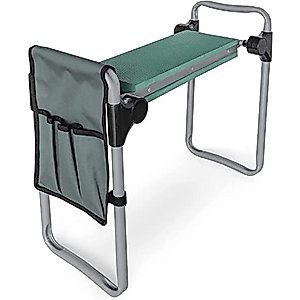 Gardening Seat Garden Kneeler and Seat Workbench Gardening Workseats Foldable Garden Seat Bench with Soft EVA Kneeling Pad for Gardening Tool Bag 2 in1 PRESS FOLDING Waterproof Gardening Gifts 330lbs