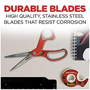 Scotch 8 Inch Multi-Purpose Scissors, Great for Everyday Use (1428)
