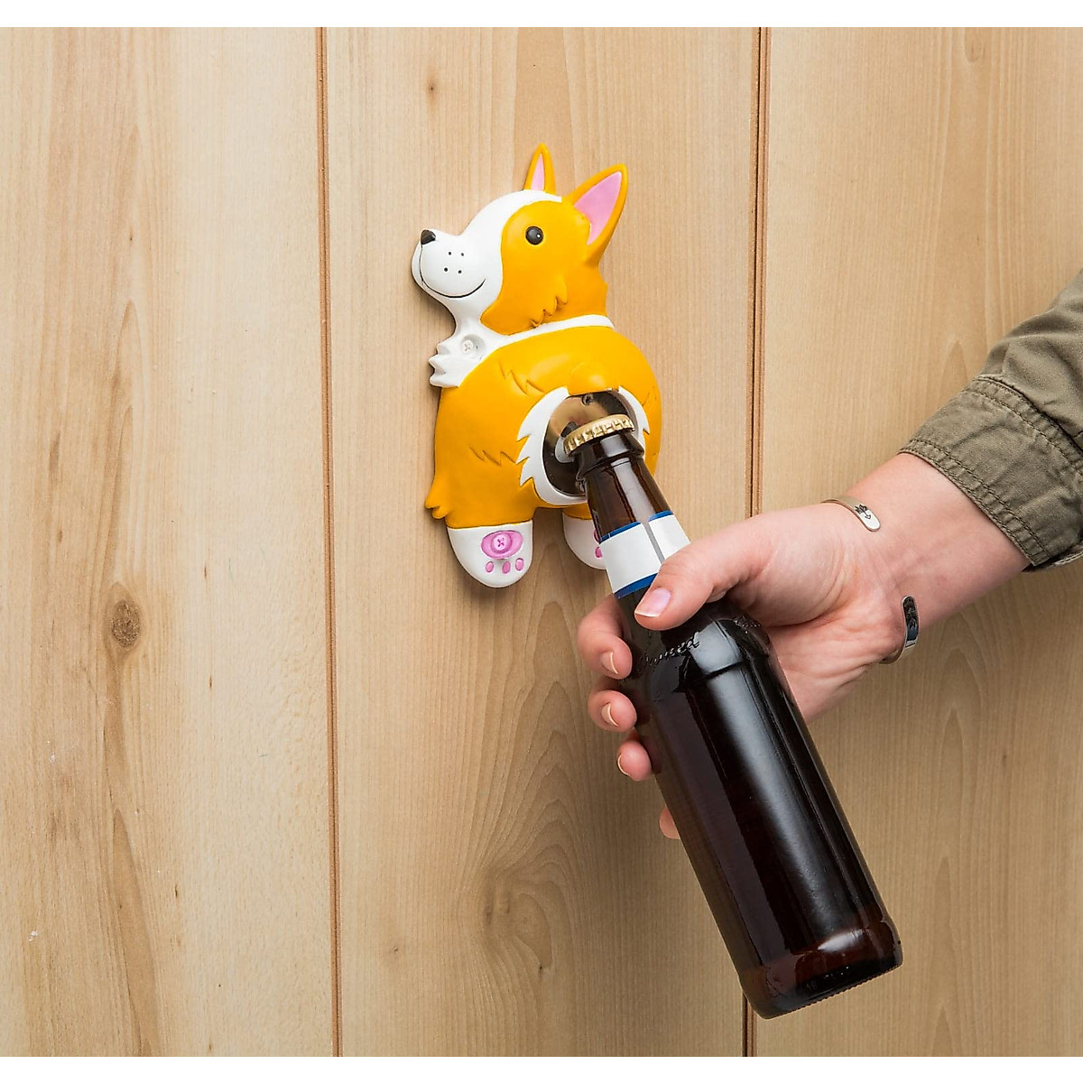 BigMouth Inc Corgi Butt Bottle Opener - Hilarious Beer Bottle Openers - Wall Mount Bottle Cap Opener - Funny Gifts for Adults