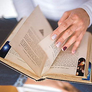 30 Pieces Universe Galaxy Magnetic Bookmark,MWOOT Starry Sky Magnet Page Book Markers Set ,Assorted Magnetic Page Clips Bookmarks for Students Reading(2x6cm,30 Styles)