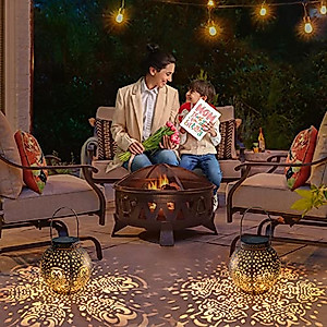 Solar Lanterns Outdoor Waterproof Garden Decorative Lights Owl Hanging Solar Lanterns for Patio, Table, Pathway, Balcony, Lawn, Yard Decor 2 Pack