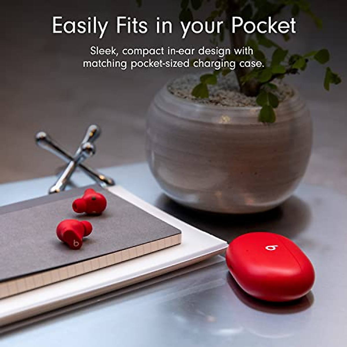 Beats Studio Buds - True Wireless Noise Cancelling Earbuds Red with AppleCare+ (2 Years)