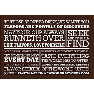 Crazy Cups Flavored Decaf Coffee, for the Keurig K Cups Coffee 2.0 Brewers, Variety Pack Sampler, 40 Count