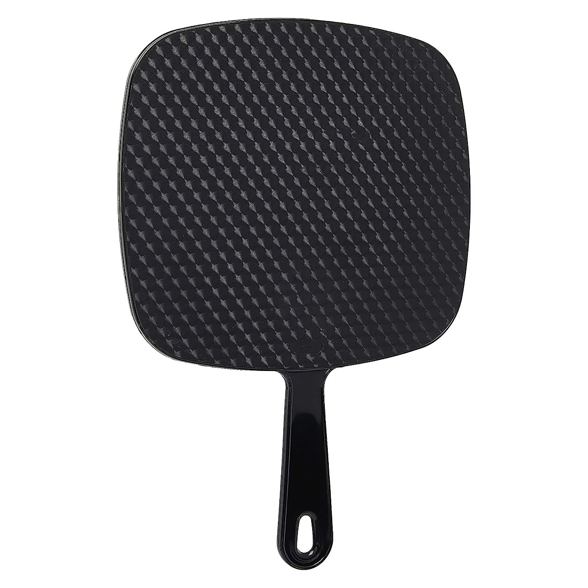 Diane Professional Quality Hand Mirror, Single Sided Hand Held Mirror with Handle for Salon, Barber, Grooming, Shaving, and Travel, Large, 9" x 12.75", Black