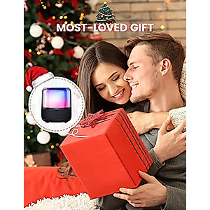 50W Subwoofer Bluetooth Speaker, Night Lights Speaker with Beat-Driven Light Show, True Wireless Stereo Pairing/Aux/TF Card, 24Hrs Playtime, Punchy Bass Loud for Party Home, Decoration Gift Lamp
