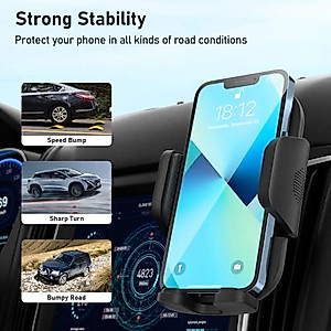 Fengtin Phone Mount for Car [Military-Grade Suction] 3 in 1 Car Phone Holder Mount Windshield Dashboard Air Vent Universal Car Dashboard Mount Phone Holder for Car Dashboard Fit All Smartphone