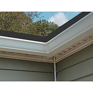 Powrocket 6 Pack Aluminum Gutter Valley Splash Guard,Keep Water from Overshooting The Gutter,for Valley,Corner,or Straight,10 inch Each Piece,Black