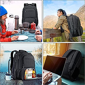 BIKROD Lunch Backpack, Business Anti Theft Durable Travel Laptop Backpack Gift for Men Fit 17 Inch Laptop, Large School Backpacks for Teen Boys Water Resistant Back Pack