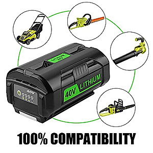 energup 40V 6500mAh Battery for Ryobi 40Volt Battery Ryobi 40V Power Tools OP4015 OP4026 OP40201 OP40261 OP4030 OP4040 OP40401 OP4050 OP4060A RY40200 RY40403 RY40204 for Ryobi 40V Lithium Battery